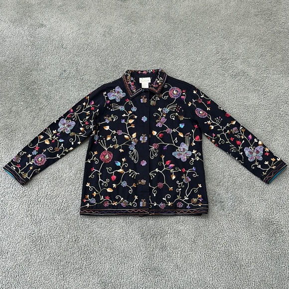 Quacker Factory | Jackets & Coats | The Quacker Factory Stunning Floral ...